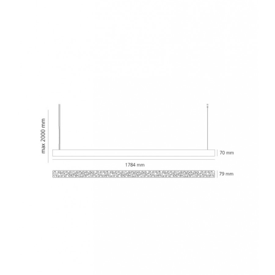 Artemide Calipso Linear Stand Alone Pendant Lamp