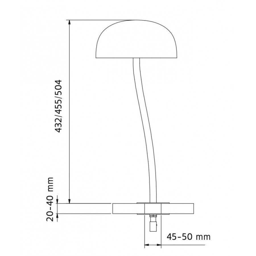 Zero Curve Glass Through Table Lamp